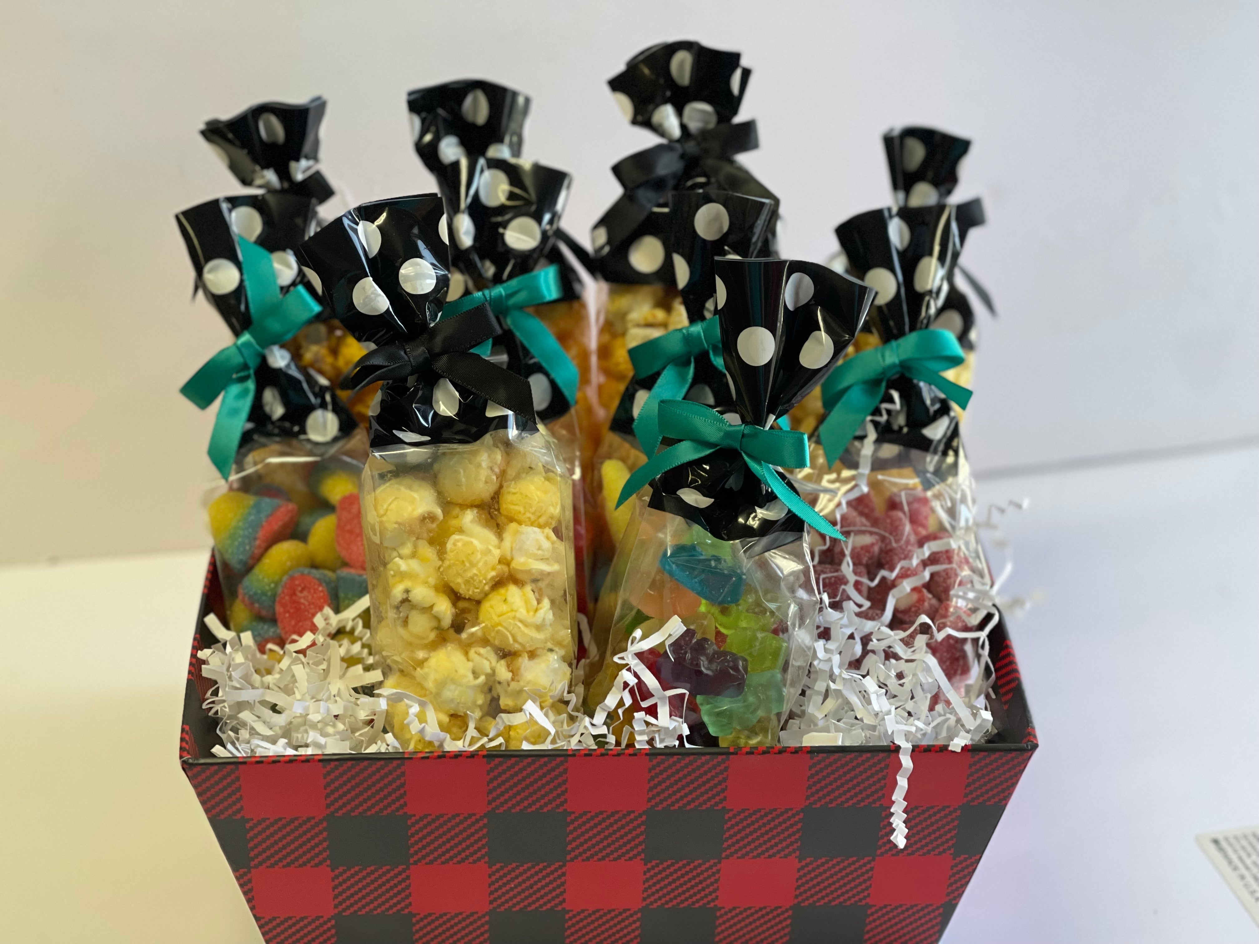 Popcorn & Gummy Assortment - Gift Basket – Fun Factory Sweet Shoppe