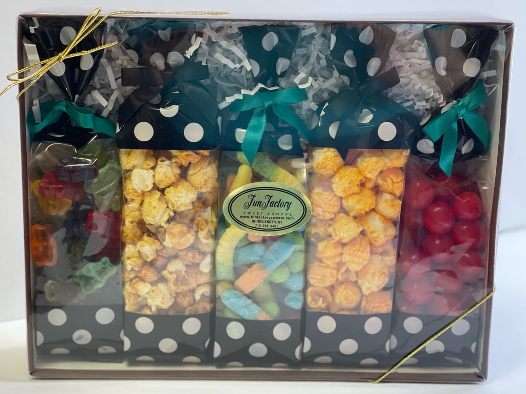 Popcorn & Gummy Assortment - Gift Box – Fun Factory Sweet Shoppe