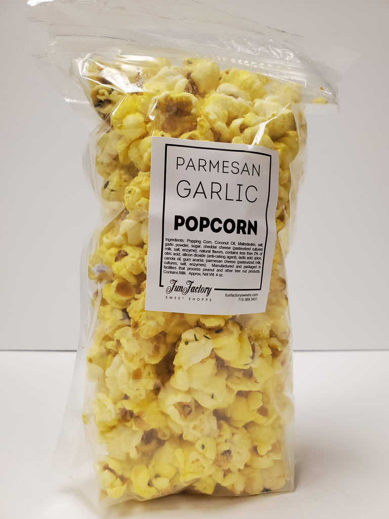 Parmesan Garlic Popcorn – Fun Factory Sweet Shoppe